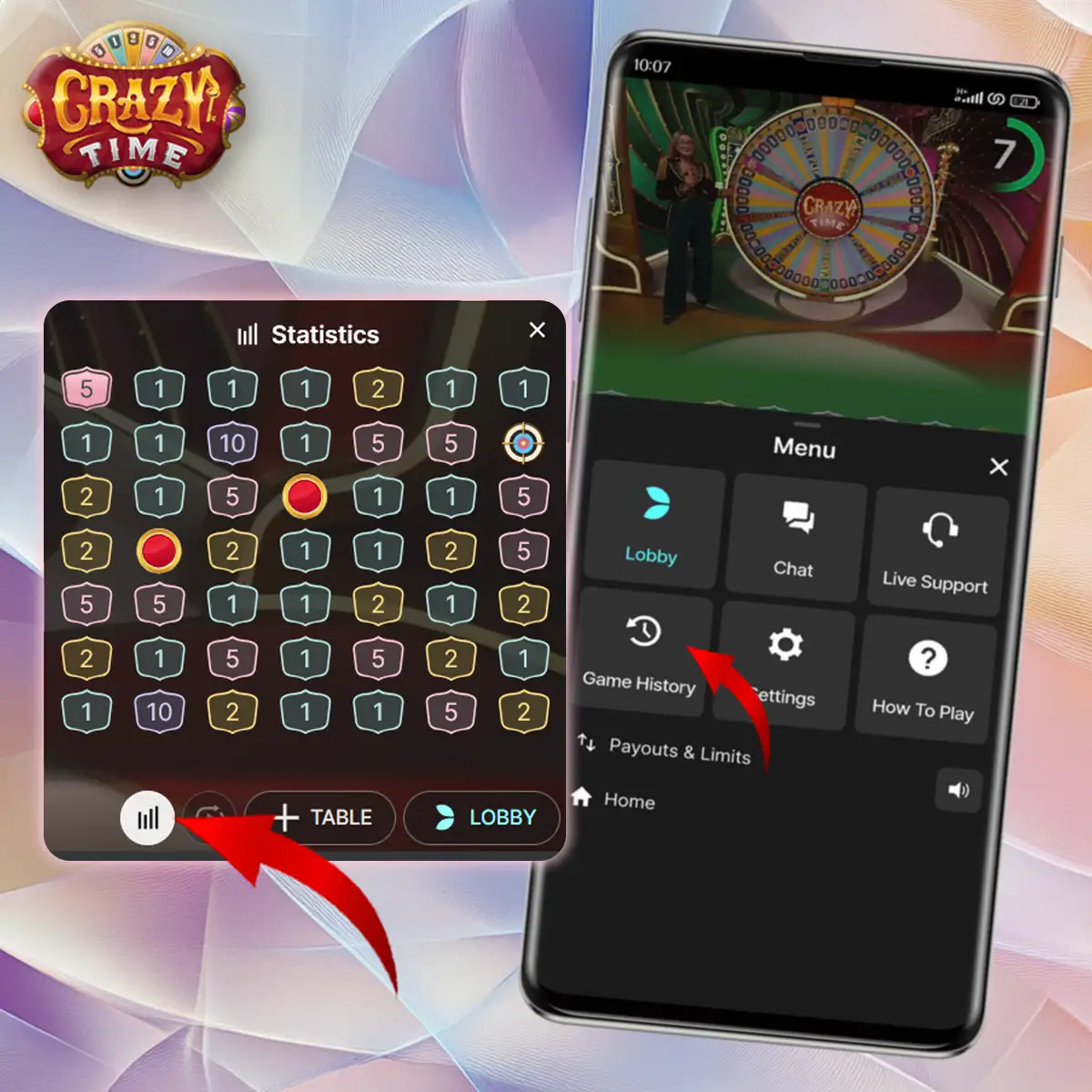 Statistiche Crazy Time - Inseguitore in diretta online